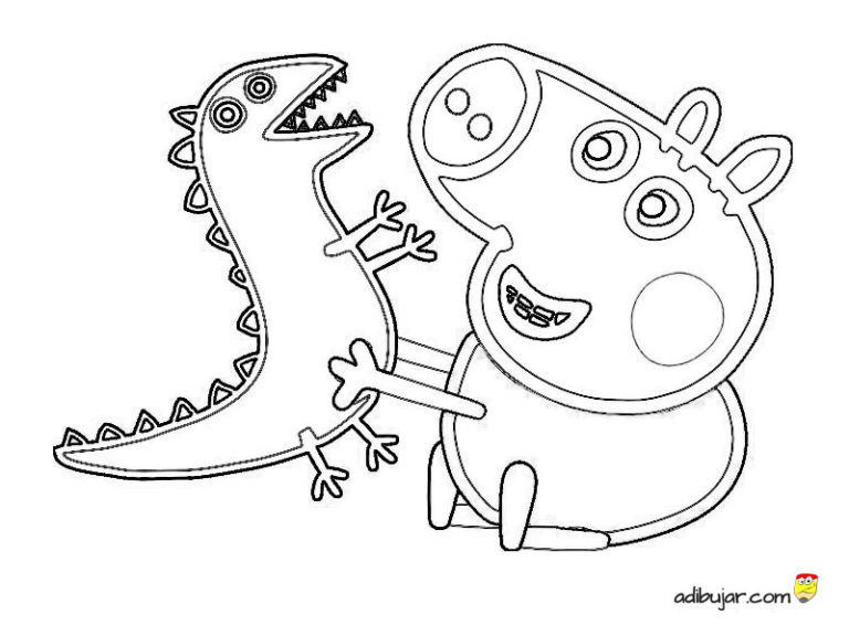 Dibujos para imprimir y colorear: George Pig | adibujar.com